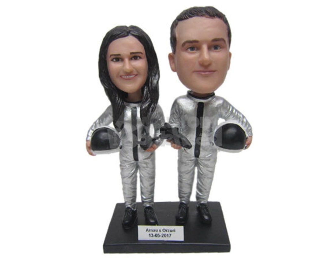 Custom Bobblehead Astronaut Couple, Space Custom Bobblehead, Space ...