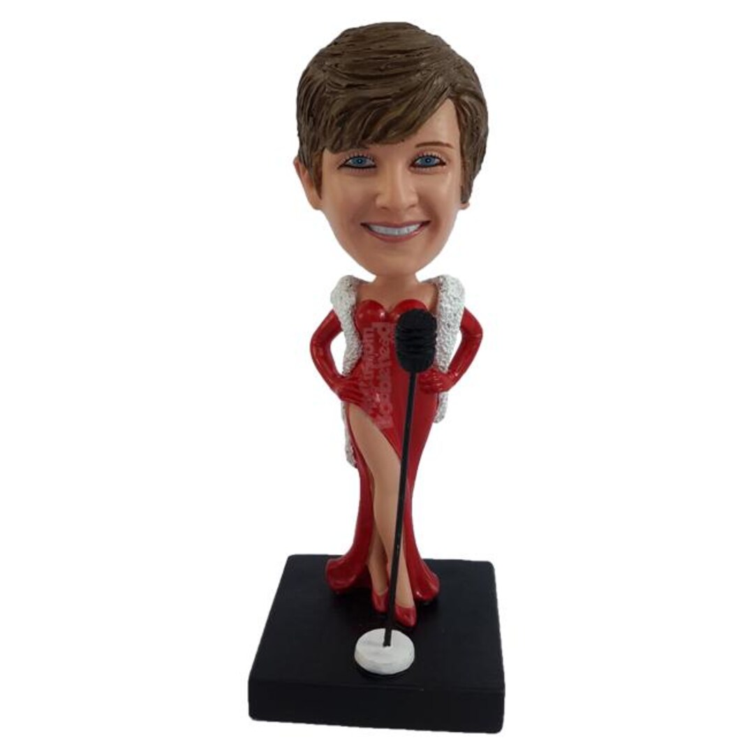 Custom Bobblehead Female Singer, Professional Singer Custom Bobblehead ...