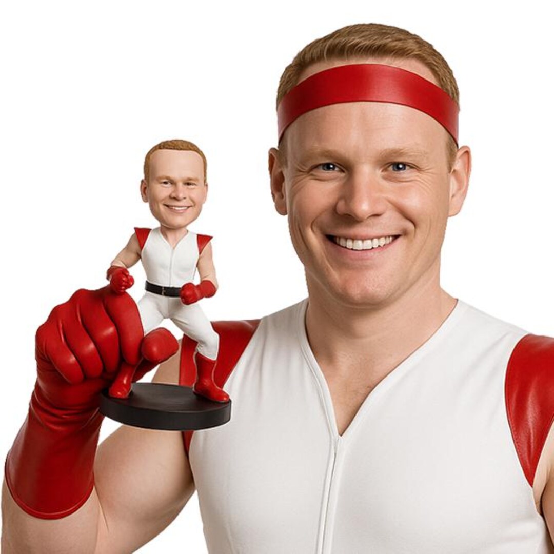 Custom Bobblehead Action Superhero Ready to Fight Crime, Superhero ...