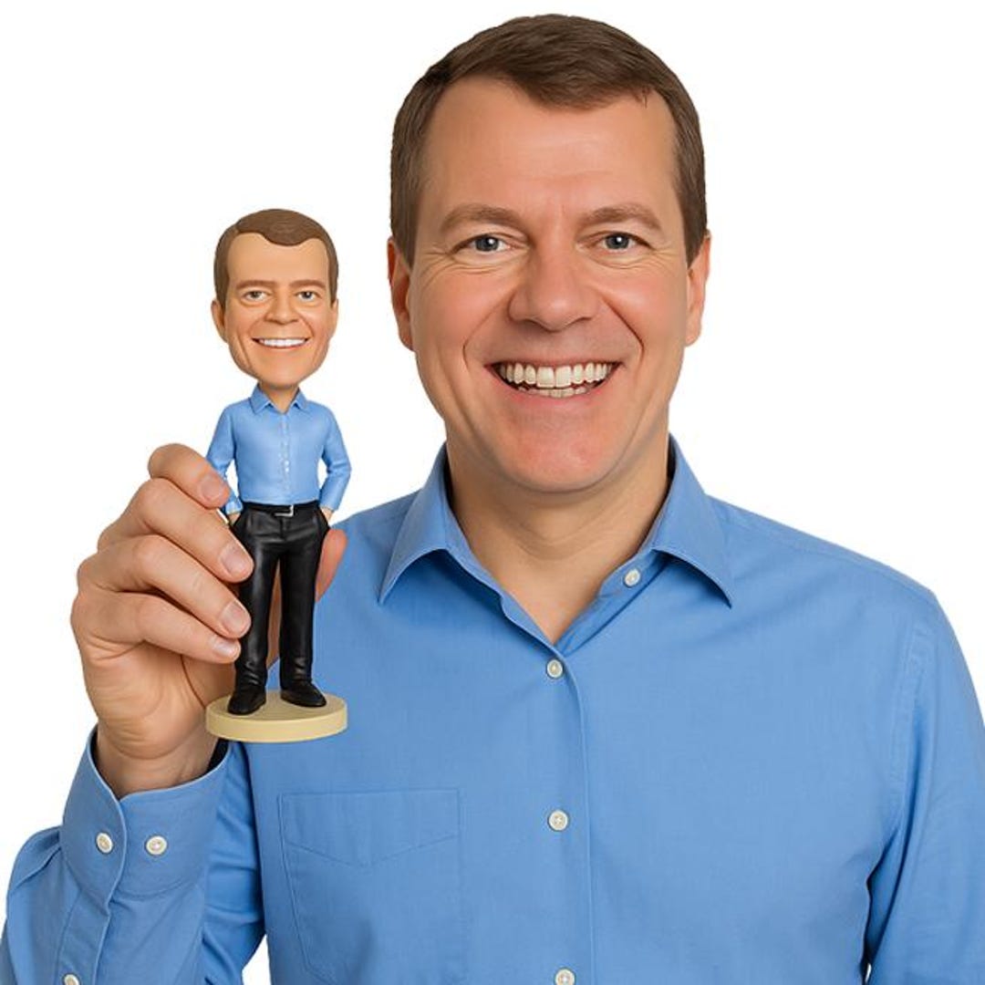 Custom Bobblehead Male Posing With Business Casual Outfit, Company ...