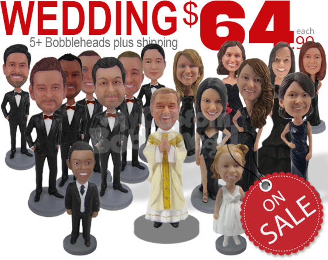 Wedding Custom Bobbleheads and Personalized Bobblehead Bobble - Etsy