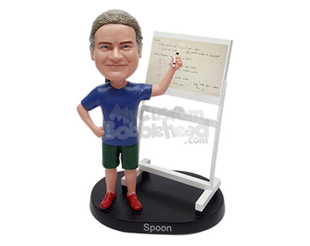 Custom Bobblehead Happy Teacher Explaining the Assignment Personalized ...