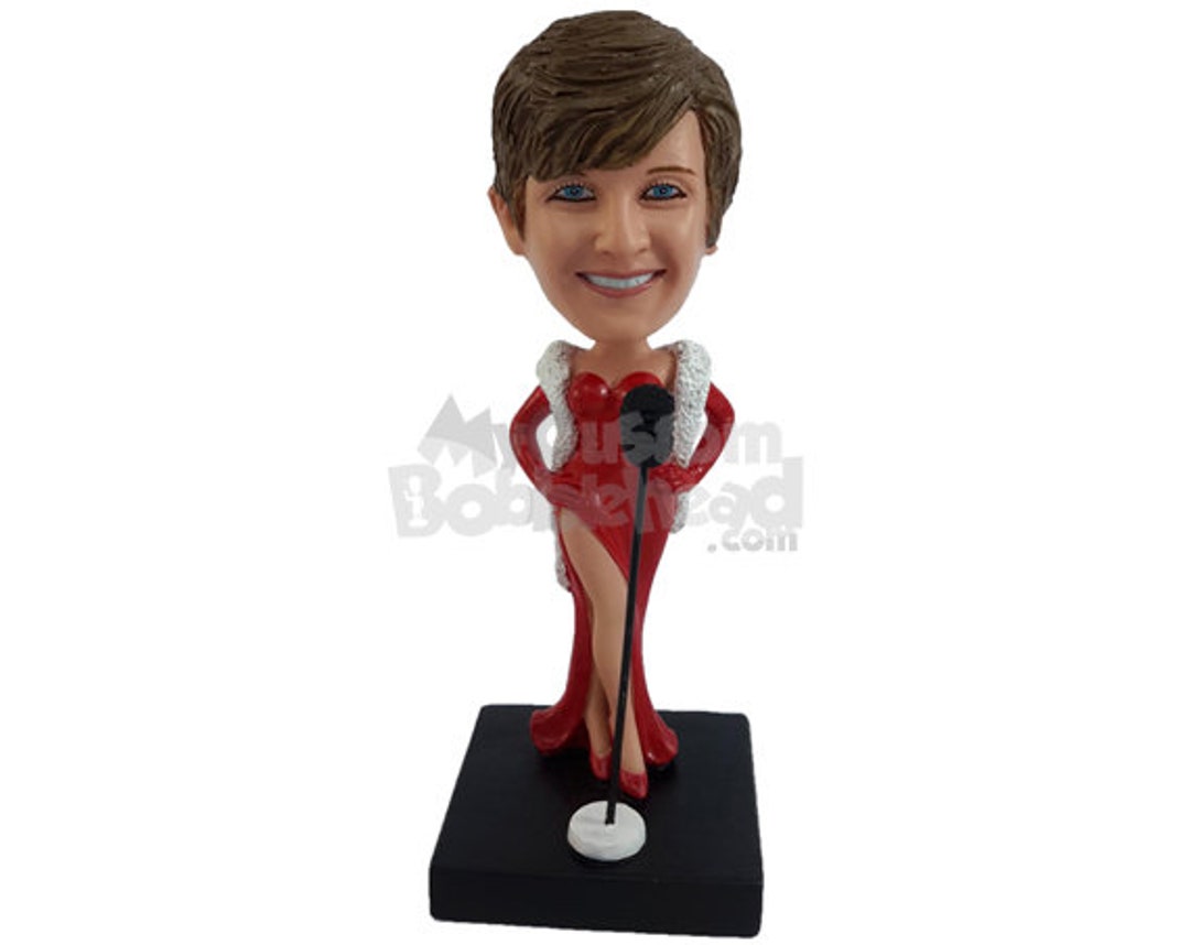 Custom Bobblehead Female Singer, Professional Singer Custom Bobblehead ...