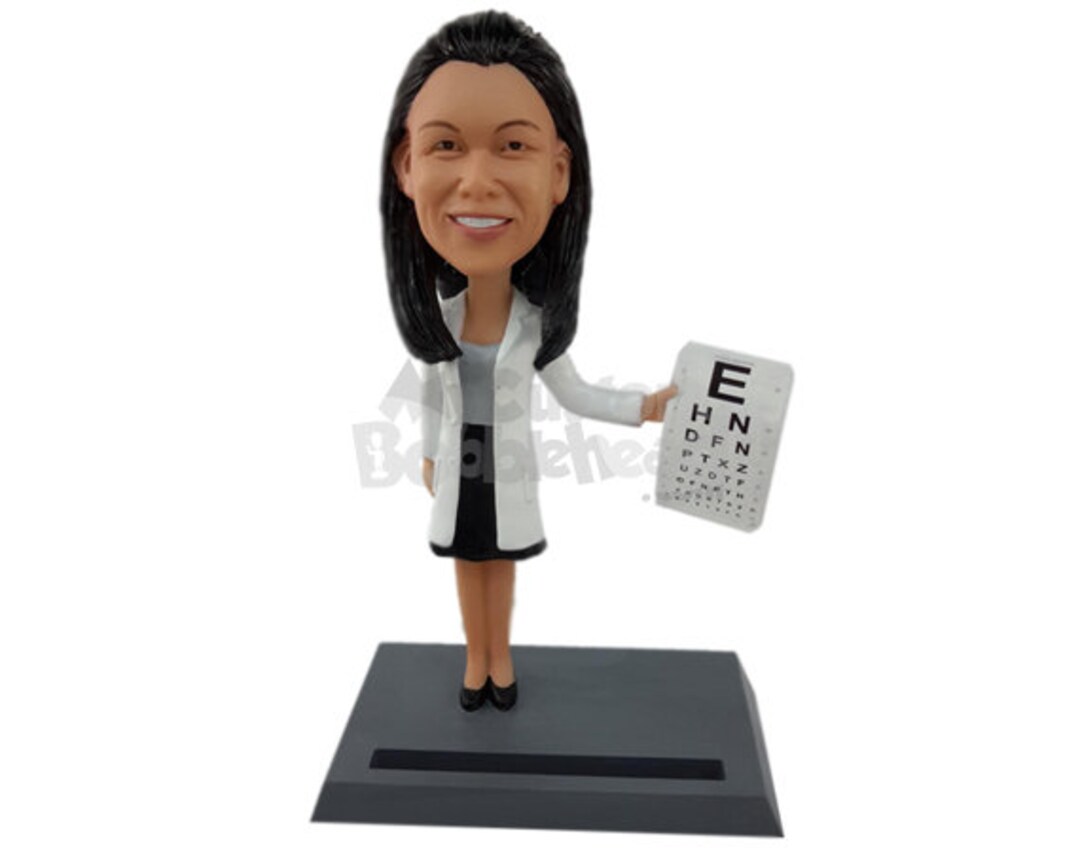 Custom Bobblehead Female Optometrist, Female Physician Doctor Custom ...