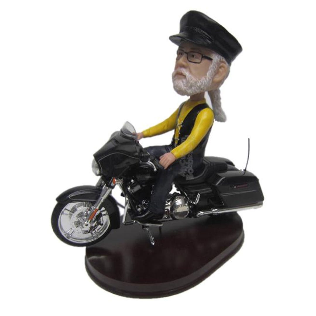 Custom Bobblehead Hardcore Biker, Motorcycle Rider Custom Bobblehead ...