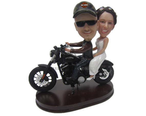 Custom Bobblehead Wedding Biker Couple Harley Wedding Custom | Etsy