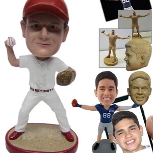Custom Bobblehead Pitcher Baseball Player, Baseball Player Custom ...