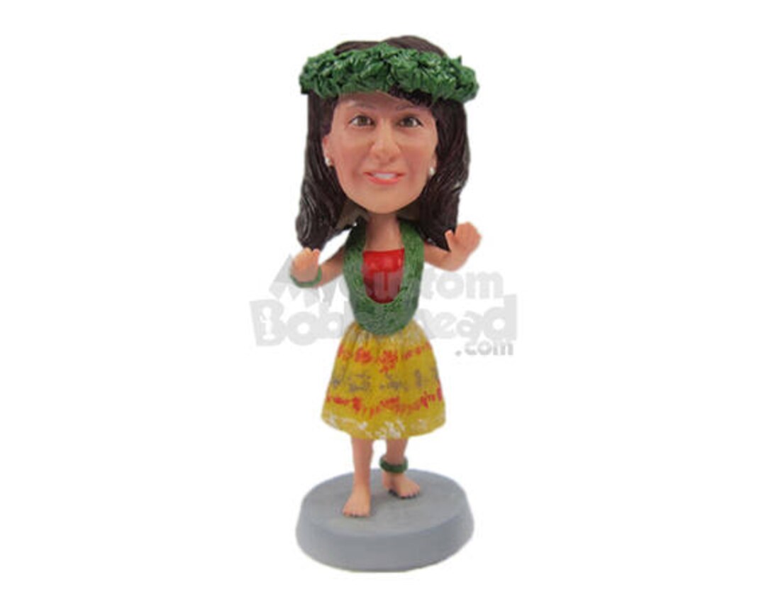 Custom Bobblehead Hawaiian Dancer, Hawaii Traditional Outfit Custom ...