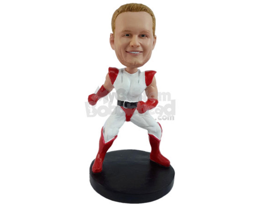 Custom Bobblehead Action Superhero Ready to Fight Crime, Superhero ...