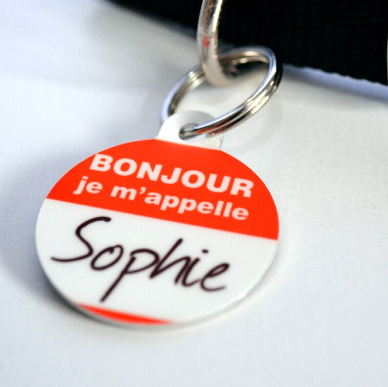 Personalized Bonjour Je M'appelle Tag CUSTOM French - Etsy