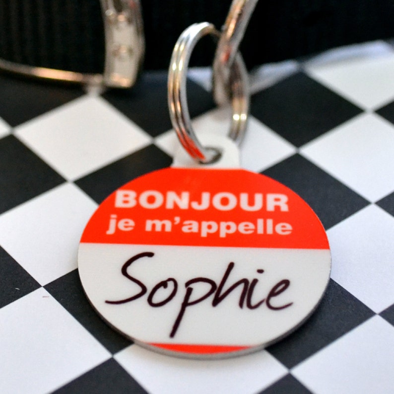 Personalized Bonjour Je M'appelle Tag CUSTOM French - Etsy