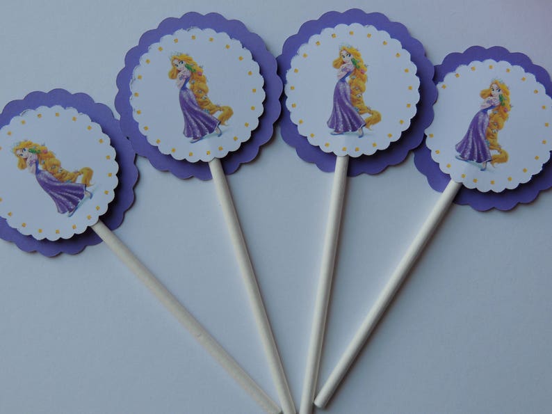 Princess Rapunzel Pascal Cupcake Wrappers Toppers | Etsy