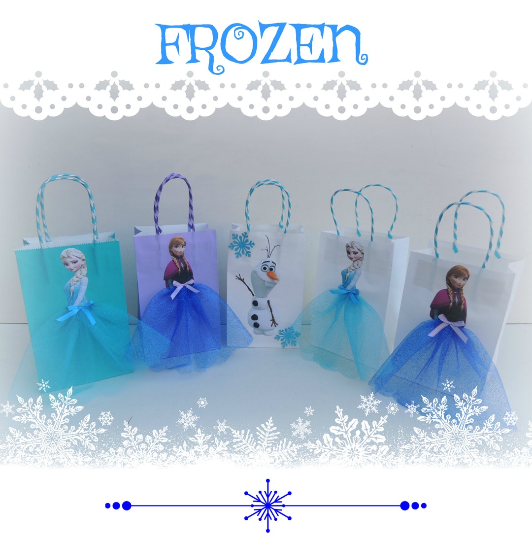 10 Pieces Frozen Elsa Anna Paper Tutu Birthday Favor Goody Gift Bags - Etsy