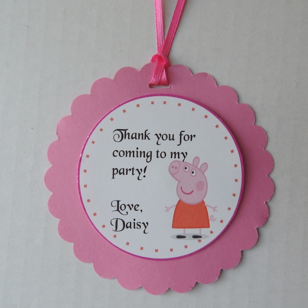 Peppa Pig Tags - Etsy