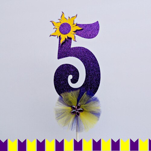 Tangled Number Age Cake Topper Rapunzel Birthday Party - Etsy