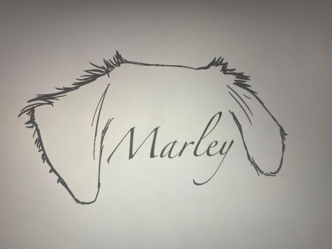 Custom Pet Ear Outline Drawing - Etsy