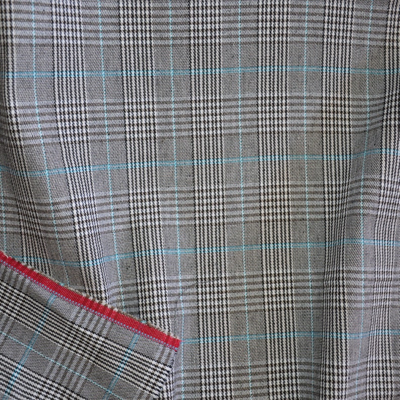 CN106 Sale Item Gray 2Way Stretch Check Gingham Woven Middle | Etsy