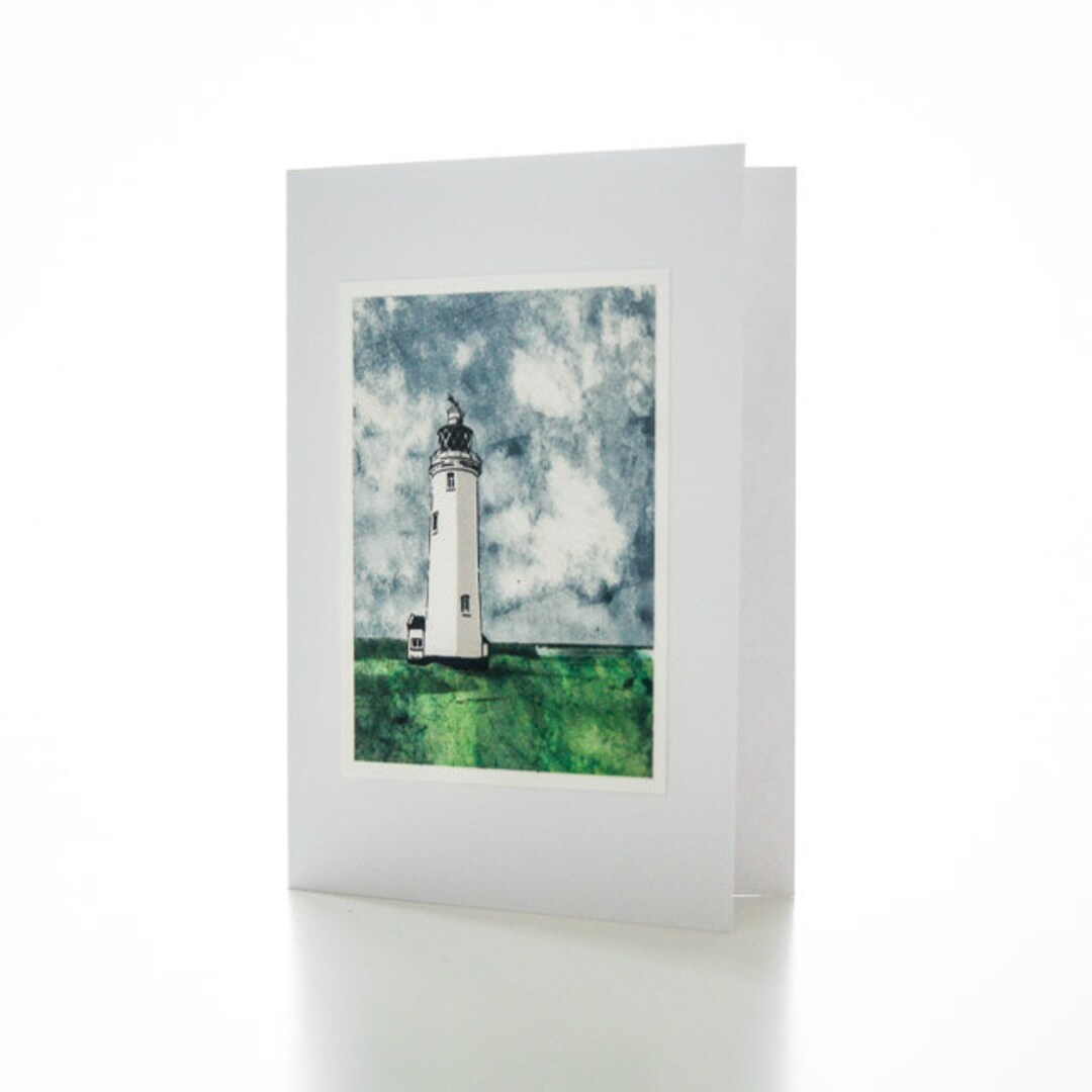 Lighthouse Coastal Handmade Card Hampshire Coast Hurst Lighthouse Card ...