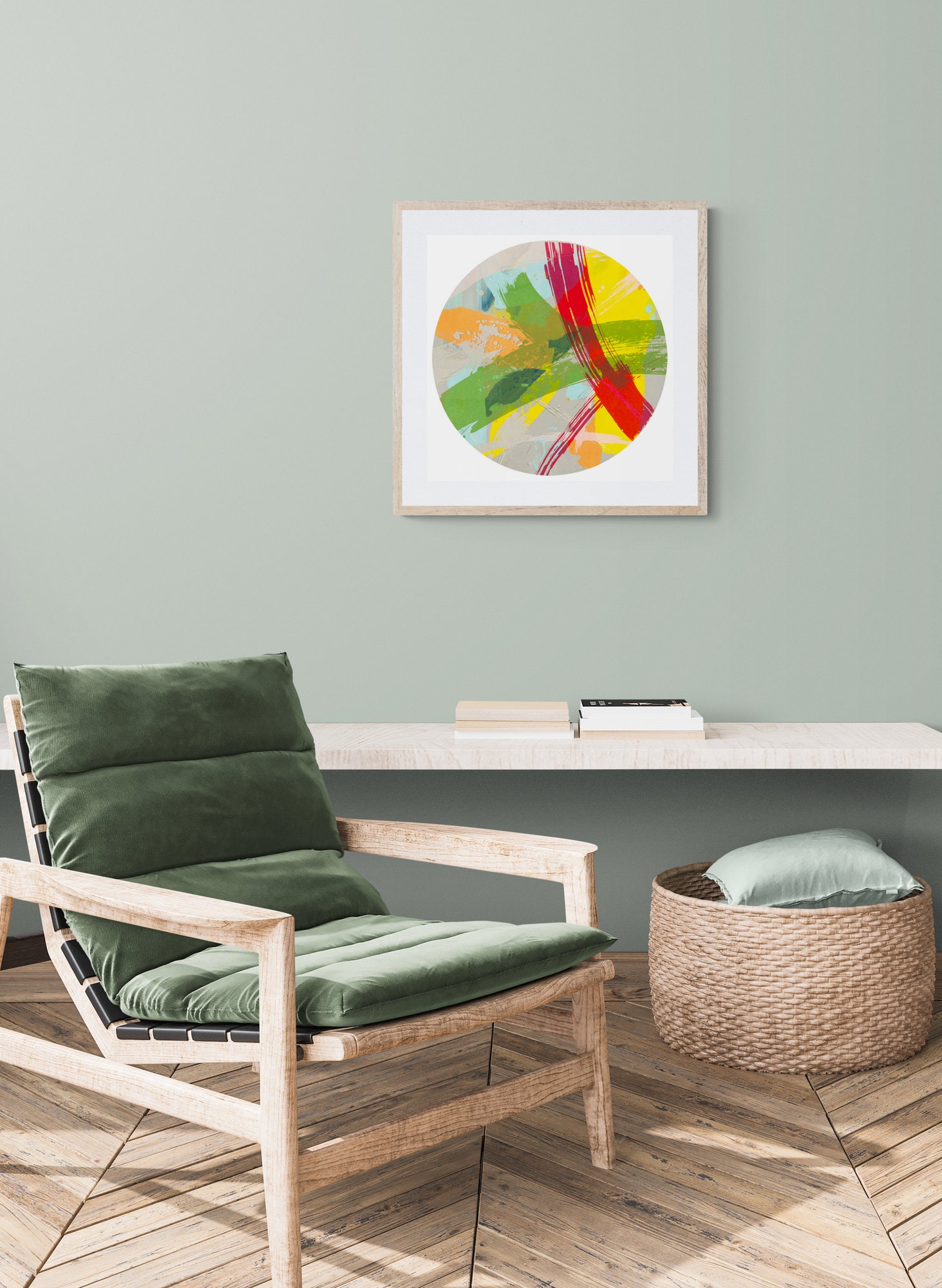 Make a splash (green) circle card — Kate Watkins | Artist & Printmaker