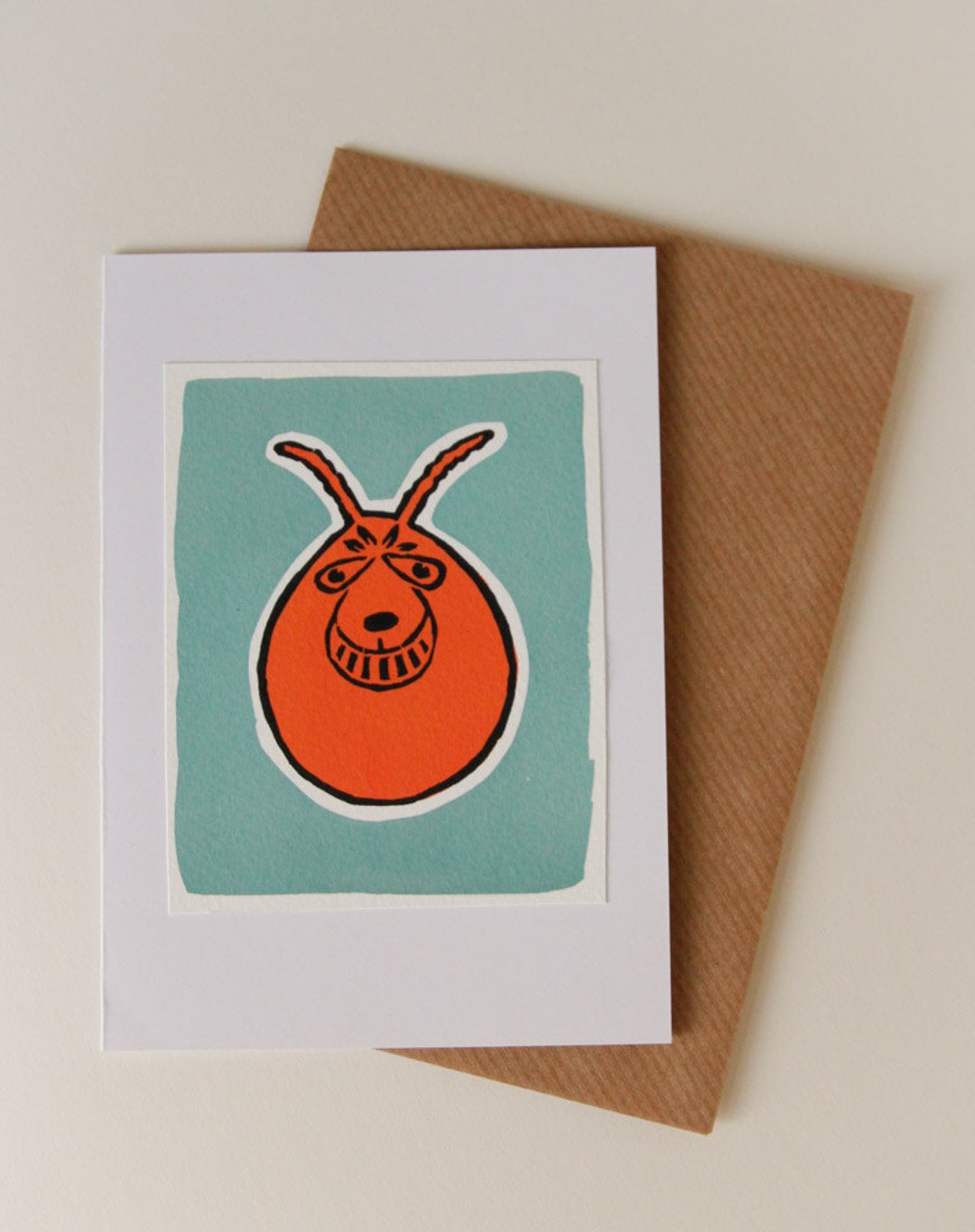 Space Hopper Retro Handmade Card - Etsy