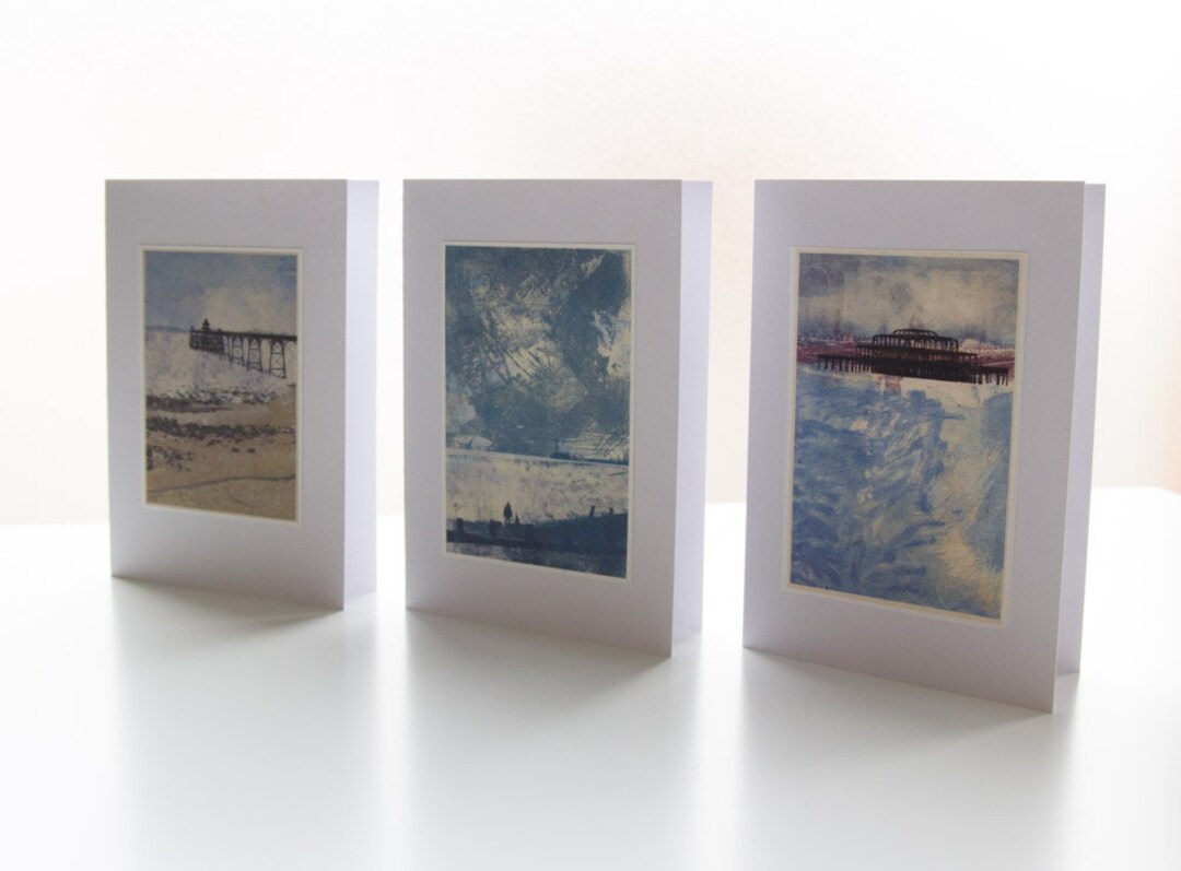 Coastal Greeting Cards Set of 3 - Etsy UK