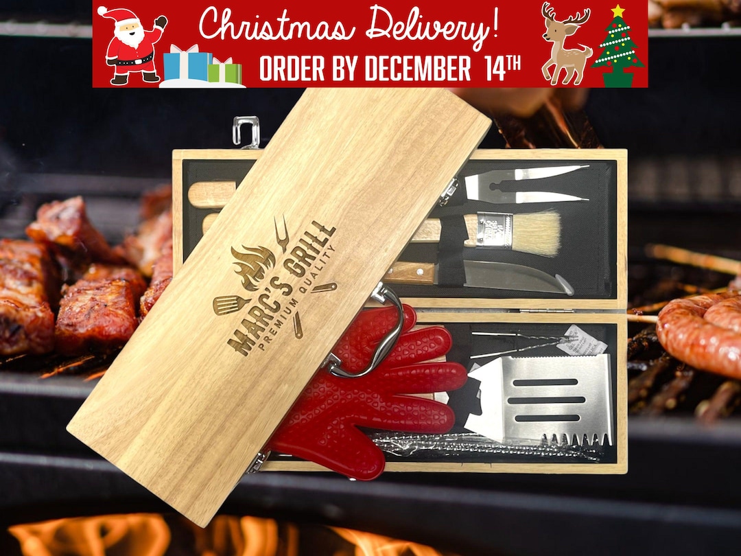 Grill Gift Set, BBQ Grilling Tools, Personalized BBQ Set, Barbecue Gift ...