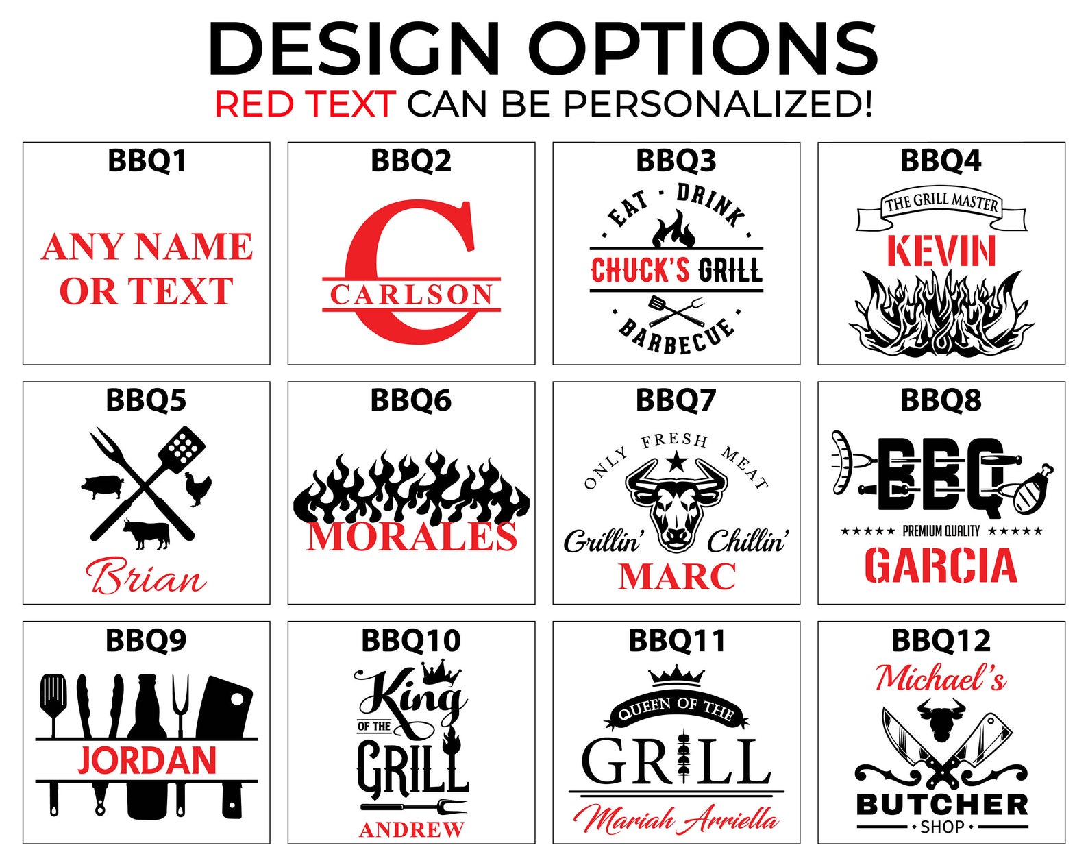 Grill Gift Set BBQ Grilling Tools Personalized BBQ Set - Etsy