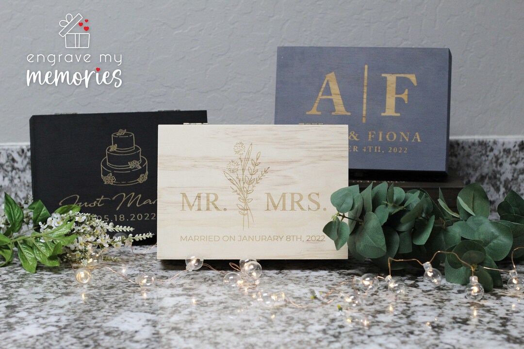 Personalized Couples Memory Box, Gifts for Couples, Memory Chest ...