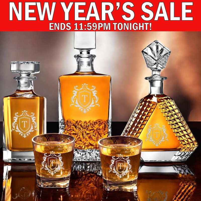 Scotch Decanter Box Set - Etsy