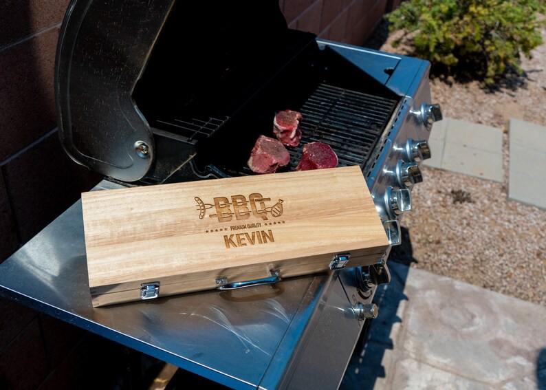 Grill Gift Set BBQ Grilling Tools Personalized BBQ Set - Etsy