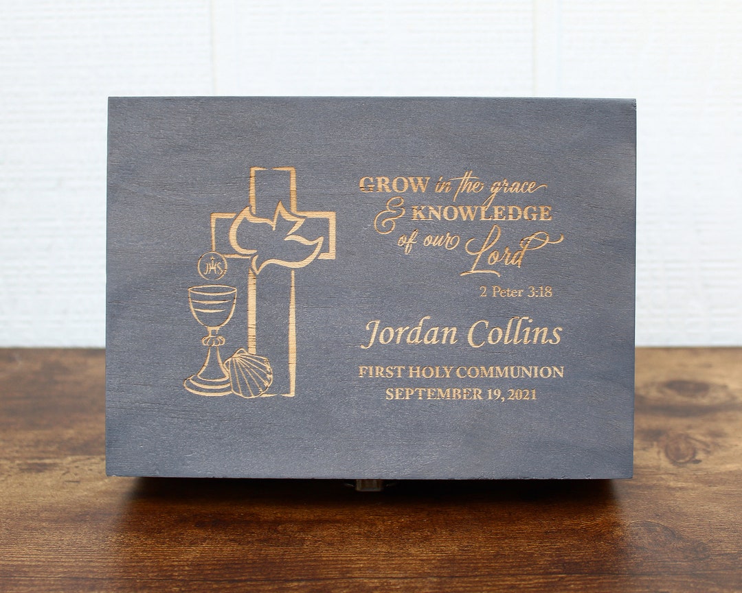First Holy Communion Gift Box, Memory Box, 1st Communion Keepsake Box ...
