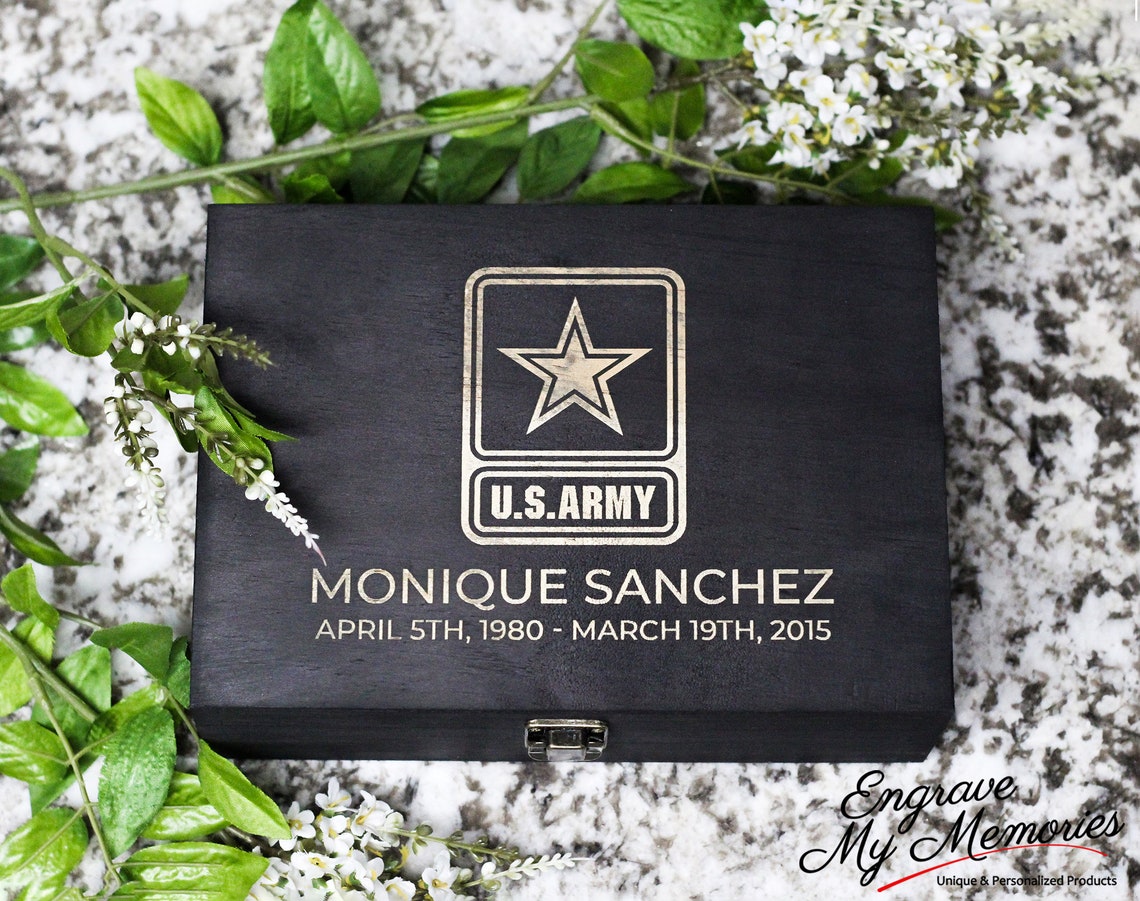 Fallen Soldier Memorial Box Custom Memorial Gift Military - Etsy
