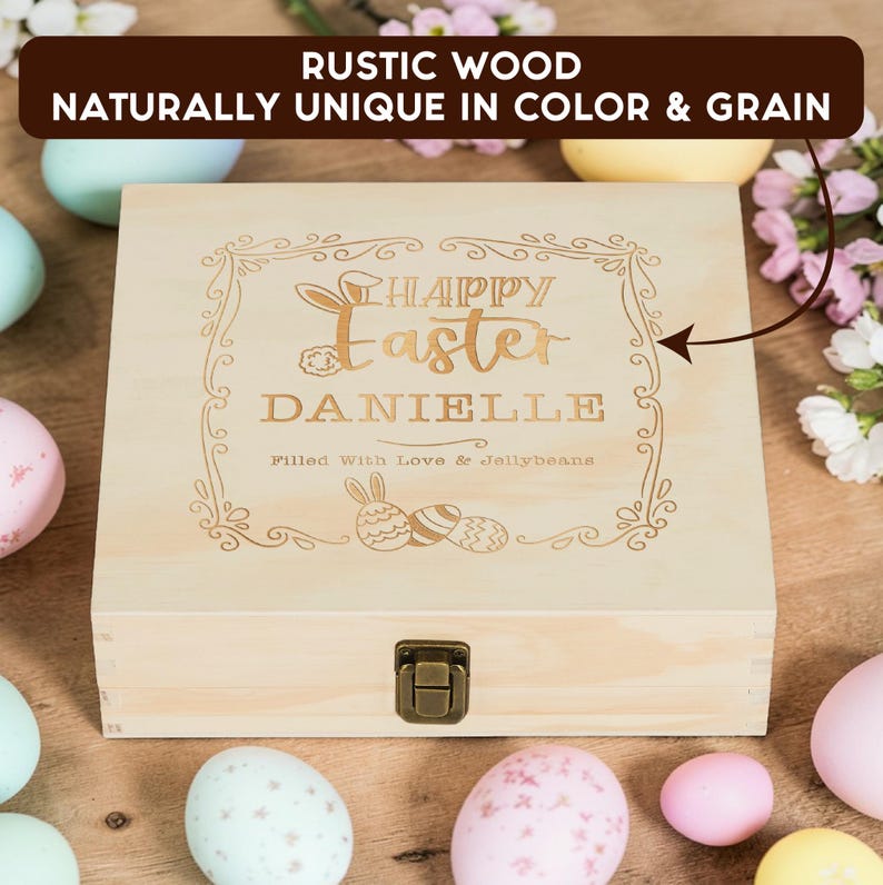 Personalized Christian Easter Gift Box, He is Risen Easter Blessings ...