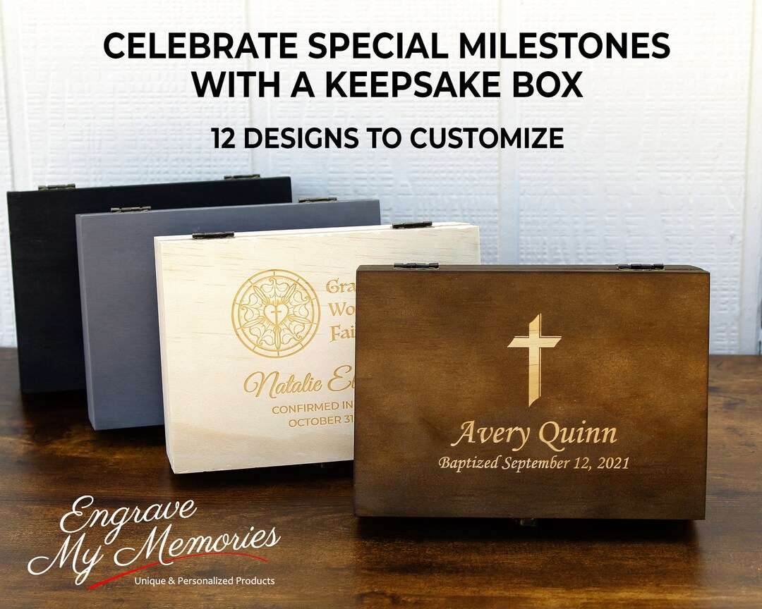 Baptism Gift Baptism Memory Box Keepsake Box Baptism Gift - Etsy