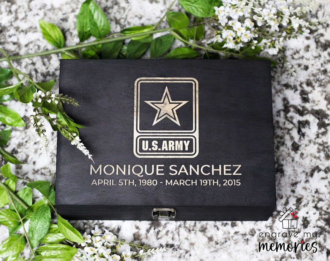 Military Memorial Box, Custom Memorial Gift, Military Memorial, Fallen ...