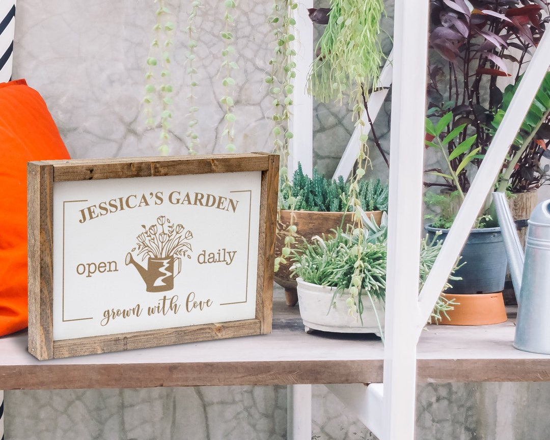 Custom Backyard Sign, Personalized Garden Sign, Rustic Wood Sign ...