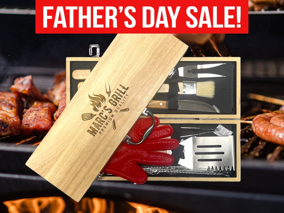 Grill Gift Set, BBQ Grilling Tools, Personalized BBQ Set, Barbecue Gift ...