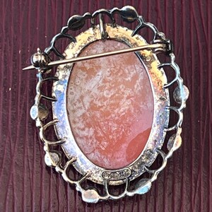 Van Dell Sterling Silver Cameo Brooch Pendant Combination, Art Deco Open Work Filigree Frame - Etsy