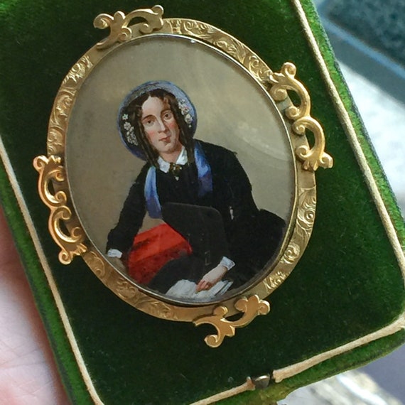 Victorian Lady Portrait Brooch Pendant Combination, G… - Gem