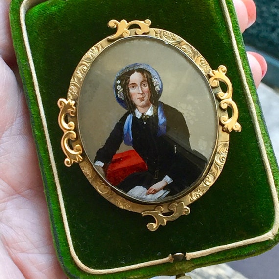 Victorian Lady Portrait Brooch Pendant Combination, G… - Gem