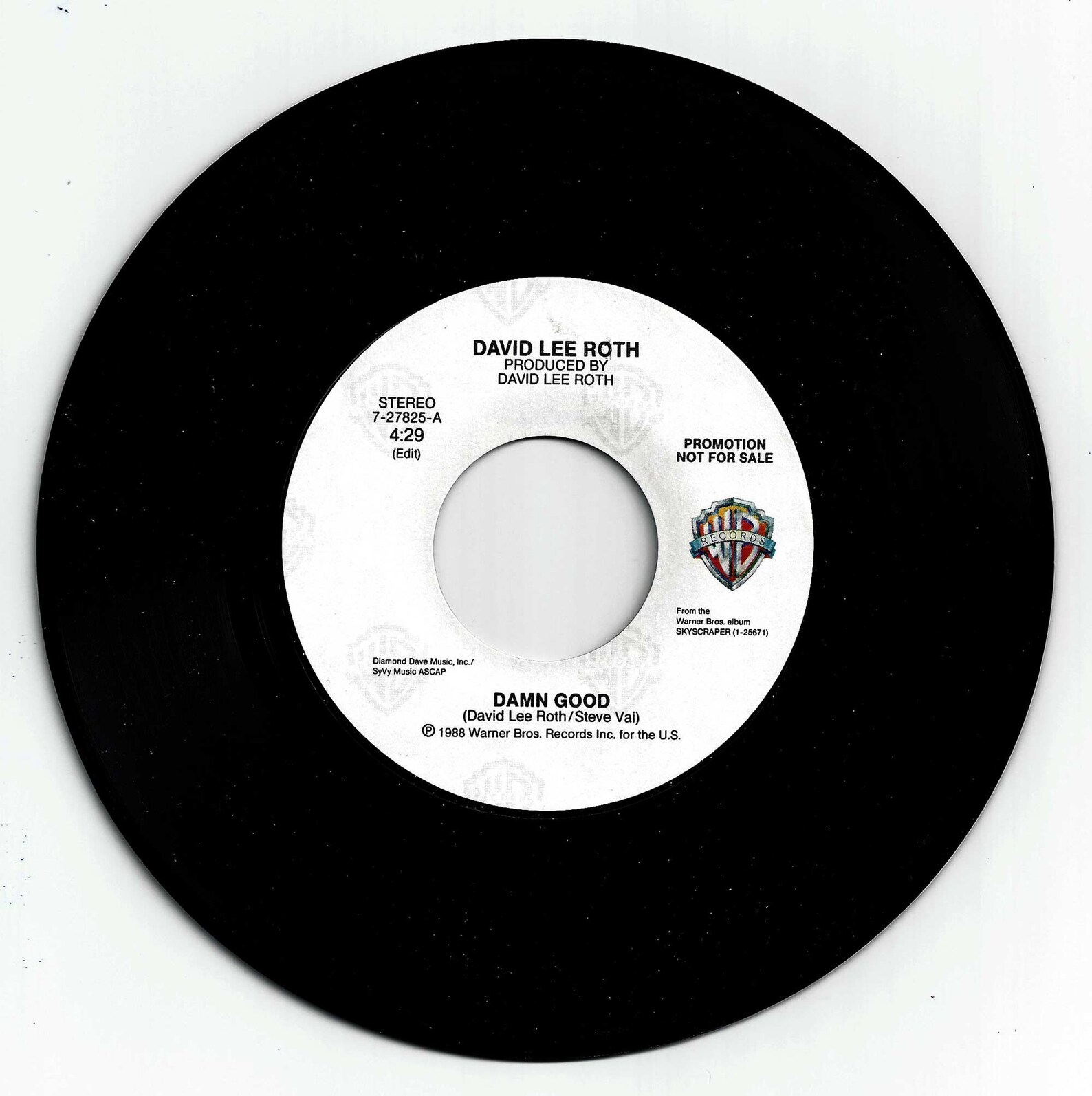 David Lee Roth - Damn Good - Vinyl Record - 7" Single - 45rpm - 1987 - Etsy