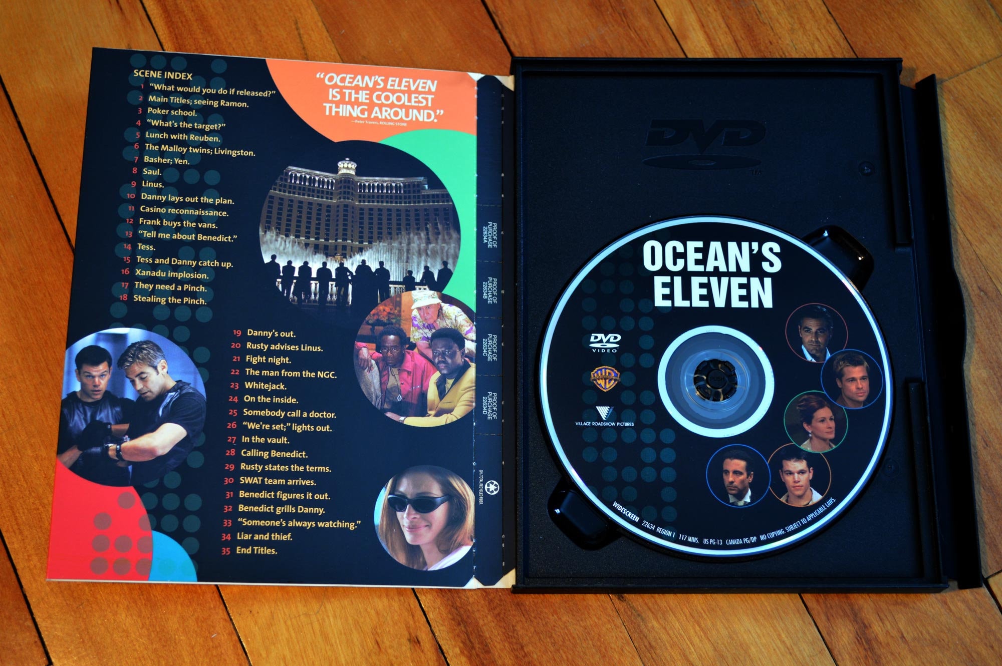 Ocean's Eleven - George Clooney & Brad Pitt - Widescreen DVD - 2001 - Etsy