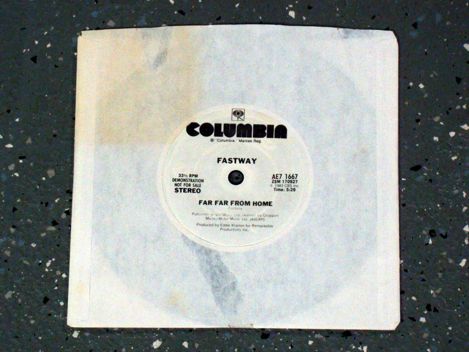 Fastway Self Titled Debut Album With Bonus Record Vinyl Record Original ...