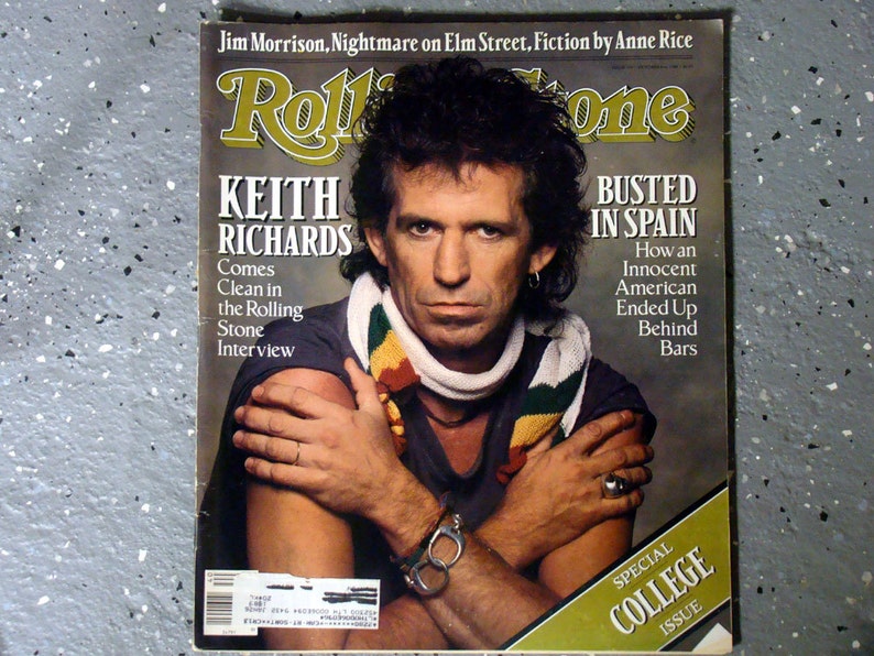 Keith Richards - Rolling Stone Magazine Issue# 536 - 1988 - Etsy