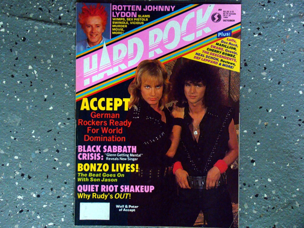 Accept Hard Rock Magazine October 1986 - Etsy