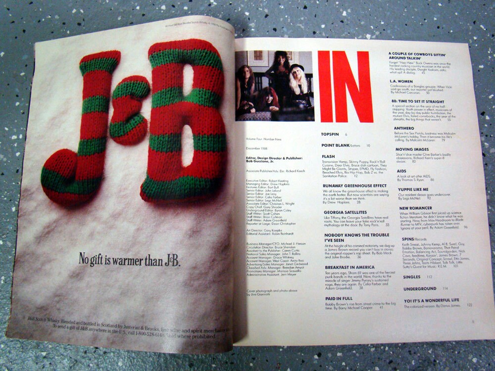 The Bangles - Spin Magazine - December 1988 - Very Rare - Etsy