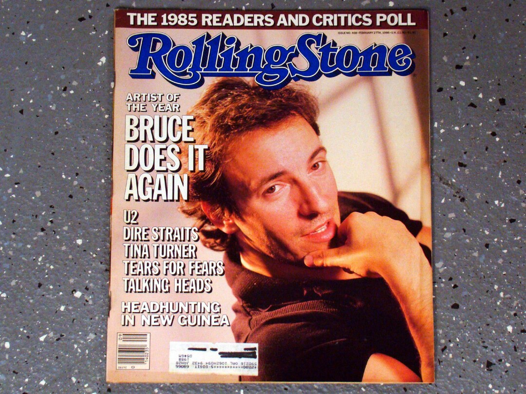 Bruce Springsteen - Rolling Stone Magazine Issue# 468 - 1986 - Etsy