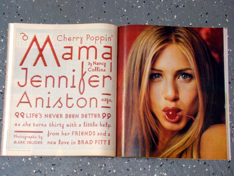 Jennifer Aniston - Rolling Stone Magazine Issue# 807 - 1999 - Etsy