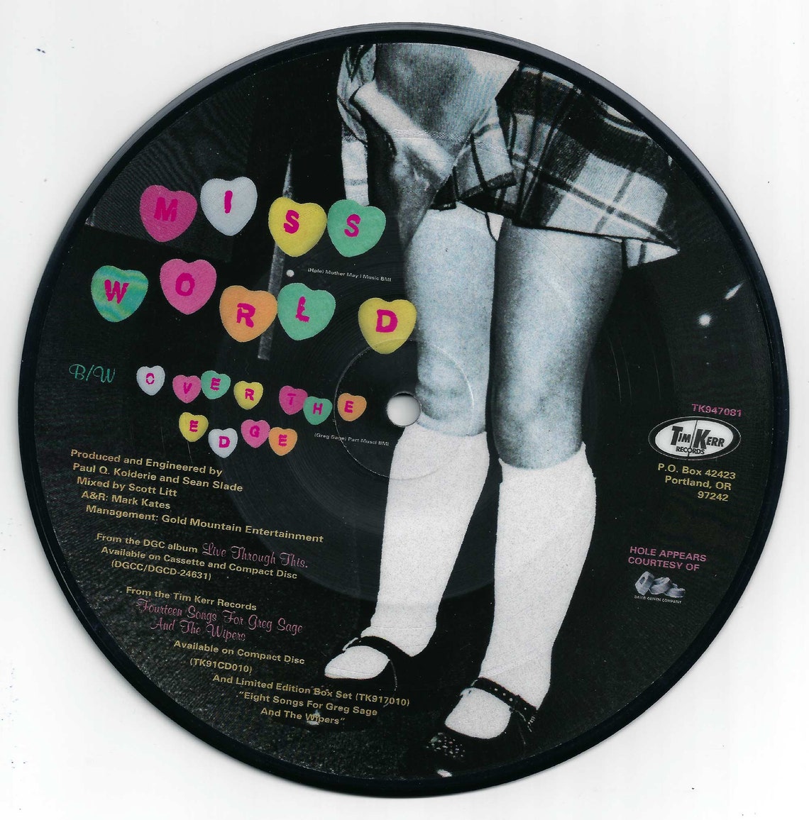 Hole - Miss World/over the Edge - 7" Single - 45rpm - 1994 - Etsy