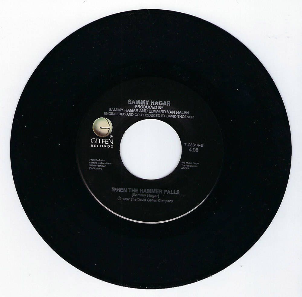Sammy Hagar Give to Live / When the Hammer Falls 45rpm - Etsy